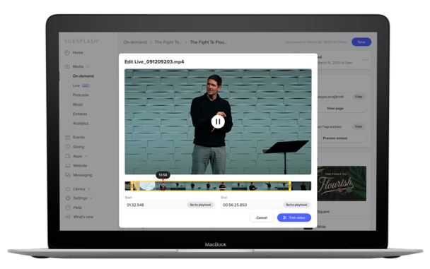 Subsplash Media | One place for all your church's content